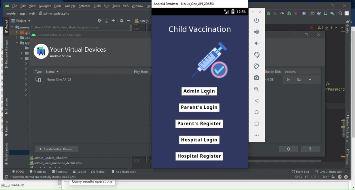 e-Vaccination Management System - Android & PHP Abstract - Code Shoppy