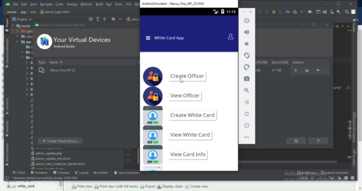 White Card - Android & PHP Abstract - Code Shoppy