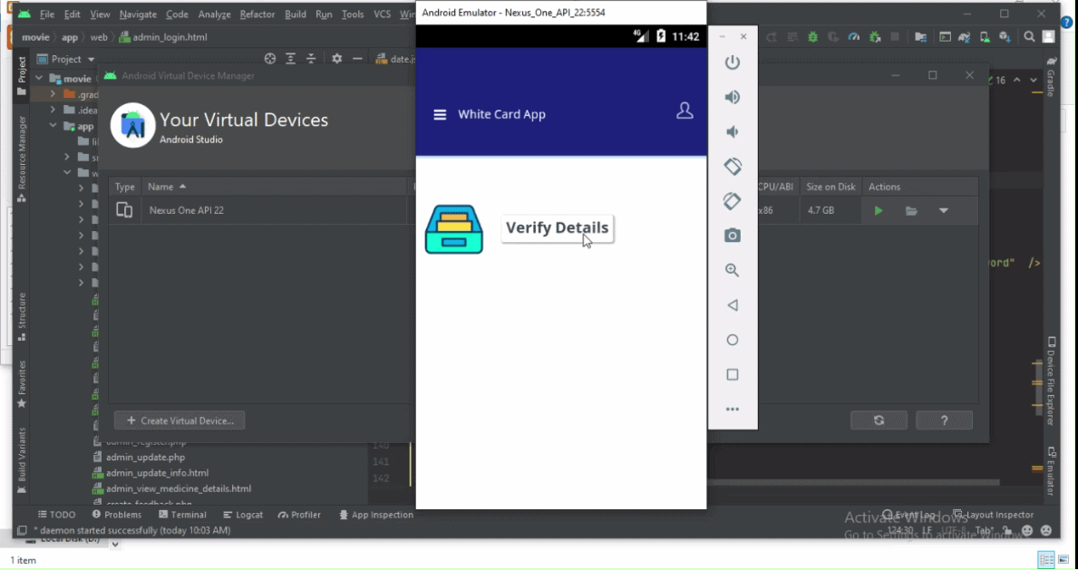 White Card - Android & PHP Abstract - Code Shoppy
