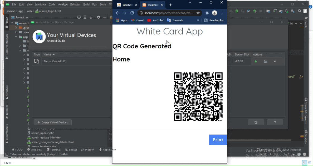 White Card - Android & PHP Abstract - Code Shoppy